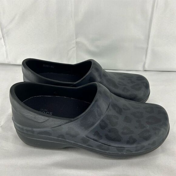 CROCS | Shoes | Crocs Neria Pro Ii Womens Clog Size 8 Black Leopard ...